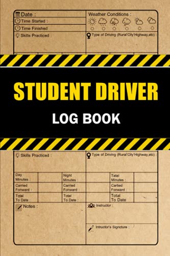 New Drivers Log Gift Student Driver Log Book: Perfect Driver's Ed Log ...