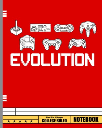 Gaming Controllers Evolution Vintage Hobby Gamer Gaming Notebook: Gamer ...
