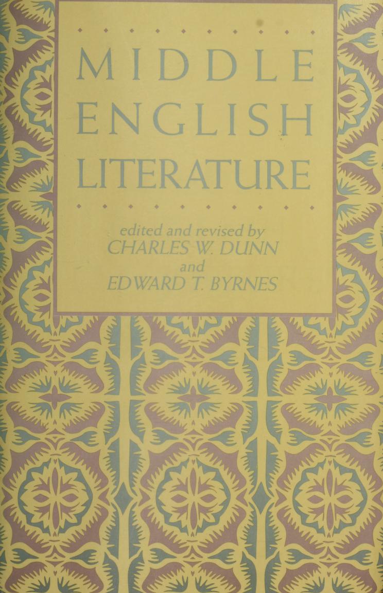 Middle English Literature by Charles W. Dunn | Goodreads