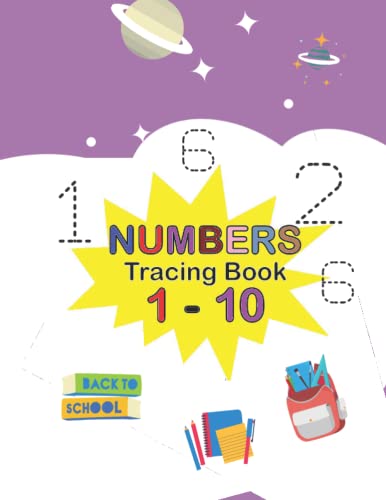 NUMBERS TRACING BOOK 1-10: numbers tracing book for kids, number ...