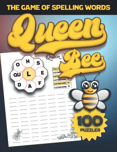 Queen Bee The game of spelling words: Word Wheel for Seniors, Adults ...