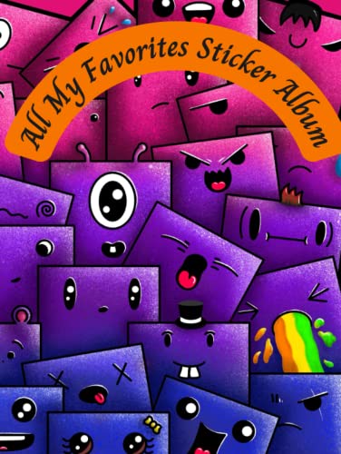 All My Favorites Sticker Album: 80-Page Colorful Monster Sticker ...