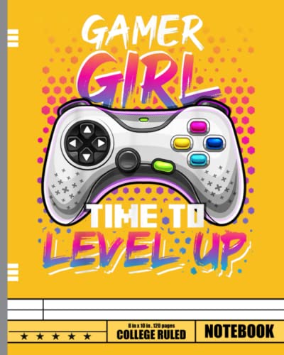 Gamer Girl Time to Level Up Video Game Birthday Notebook: Gamer Game ...