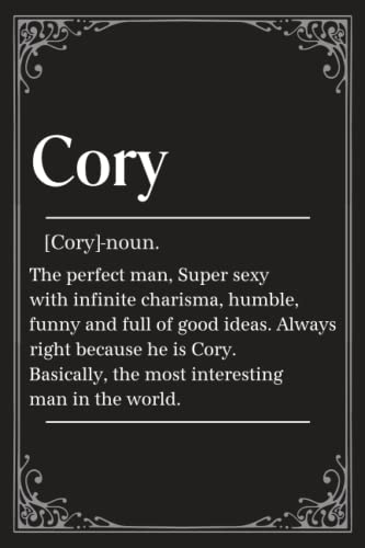 Cory: Personalized Notebook for Men Named Cory - Simple and Classic ...