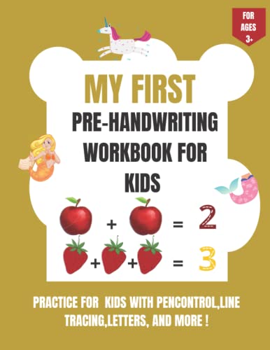 My First Pre-Handwriting Workbook for kids :Practice for Kids with Pen ...