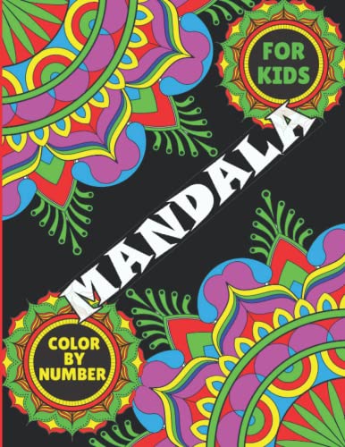 Easy Mandalas Color by Number: Large Print Mandala Coloring Book For ...