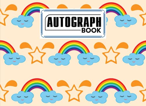 Autograph Book: Rainbows Sky Cover | Autograph Book for Adults & Kids ...