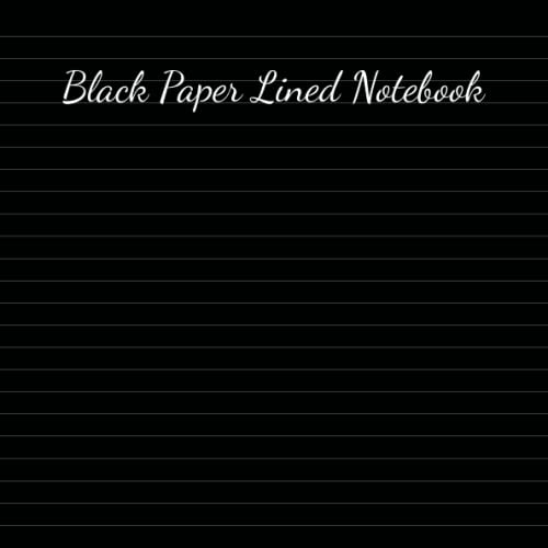 Black Paper Notebook With Lined Pages, Black Paper Sketchbook, And ...