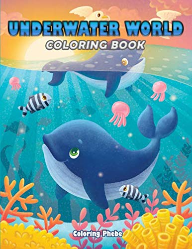 Underwater World Coloring Book: A Cute Coloring Book With Amphora ...