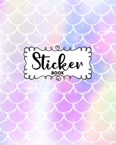 Sticker Book: Turquoise Mermaid Scales Softcover Blank Sticker Album ...