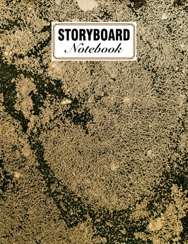 Storyboard Notebook: Marbled Golden Storyboard Notebook, Cinema ...