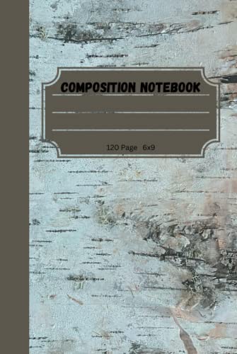 Composition Notebook | Pothier Forest Finds | Birch Bark | College ...