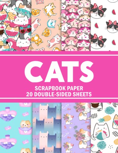 Cats Scrapbook Paper Pad: Cats Pattern Paper Double Sided | Decorative ...