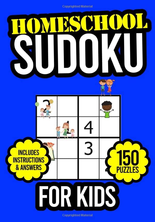 Homeschool Sudoku For Kids: A Math Puzzle Activity Book For Children In ...