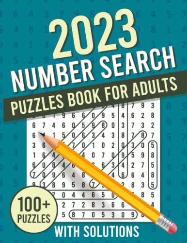 2023 Number Search Puzzle Book For Adults: Number Find Puzzles For ...