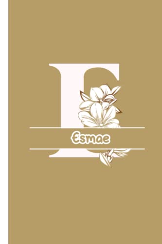 Personalised floral initial Letter E Journal Notebook :Personalized ...