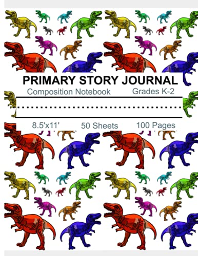 Primary Story Journal – Dinosaurs: Primary Composition Notebook ...