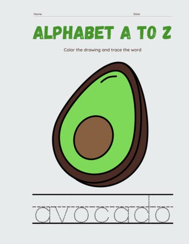Color and Trace Alphabet A-Z activity workbook: Letters of the Alphabet ...