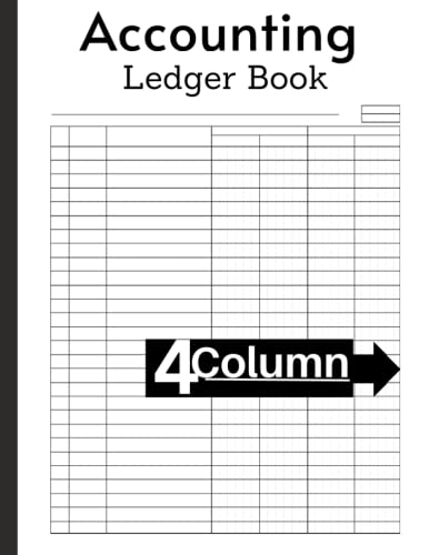 Accounting Ledger Book 4 Column: 120 pages , 8.5 x 11 inches ( large ...