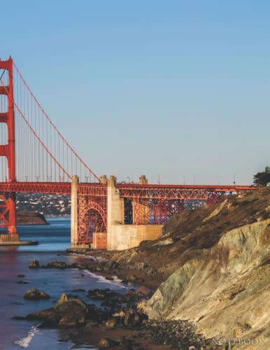 San Francisco Golden Gate Bridge Notebook: 8.5"X11" 100 Page College ...