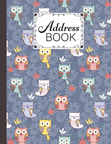 Address Book: Cartoon Owls Cover Address Book for Keeping Track of ...