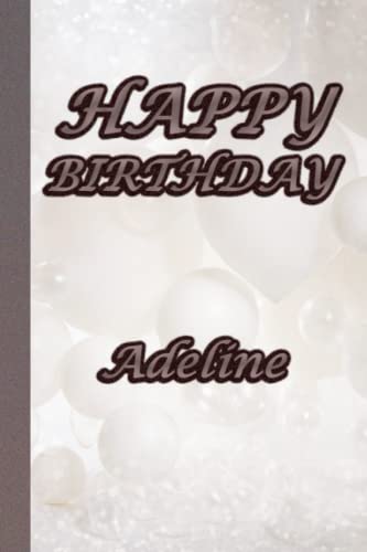 Happy birthday Adeline notebook : 100 emotional words in every single ...