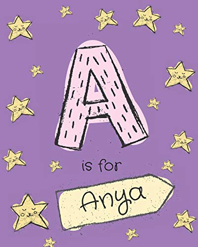 A is for Anya: Girls journal notebook with cartoon night stars theme ...
