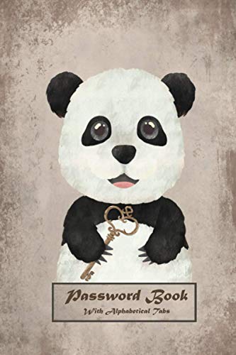 Password Book With Alphabetical Tabs: Cute Panda Large Internet Address ...