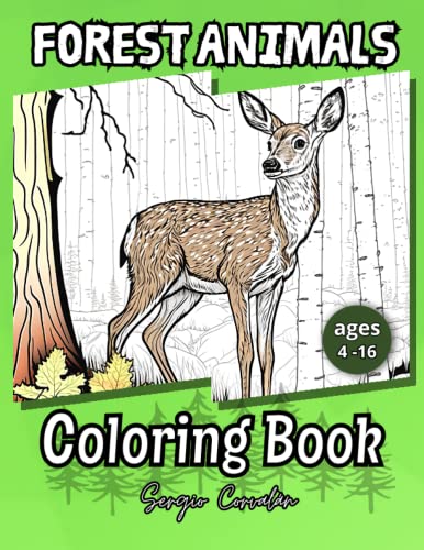 Forest Animals Coloring Book (Spanish Edition) by Sergio Corvalán ...