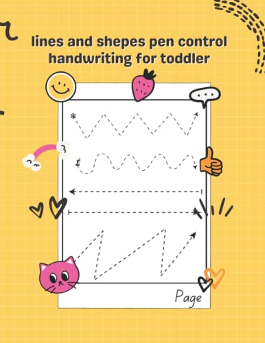 lines and shepes pen control handwriting for toddler: Learn to Write ...