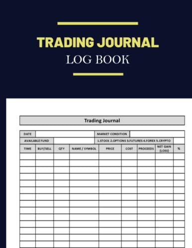 Trading Journal Log Book: Stock trading log and investment journal ...