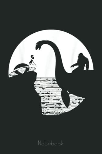 Bigfoot Loch Ness Monster Sasquatch Riding Nessie Ufo Alien Notebook: Lined Journal Alien, 110 ...