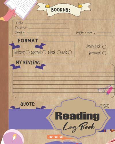 Reading Log Book: Record and Review Books, Reading Tracker, Reading Log ...
