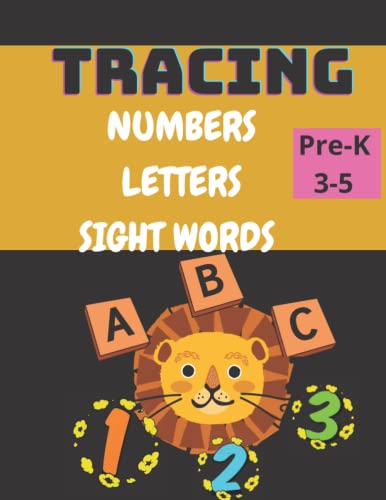 Tracing Numbers Letters Sight Words Wookbook for Pre-K kids ...