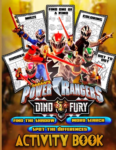 Power Rangers Dino Fury Activity Book: Impressive One Of A Kind ...