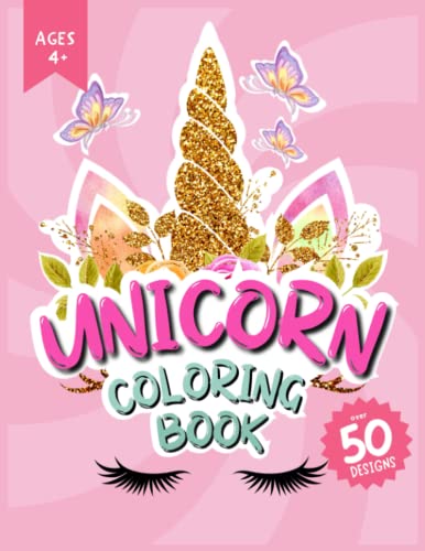 Unicorn Coloring Book: Large Pretty Pink Coloring Book, Fun Activity ...