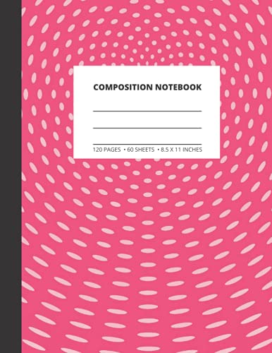 Optical Illusion Composition Notebook: Wide Rule Lined Notebook Writing ...