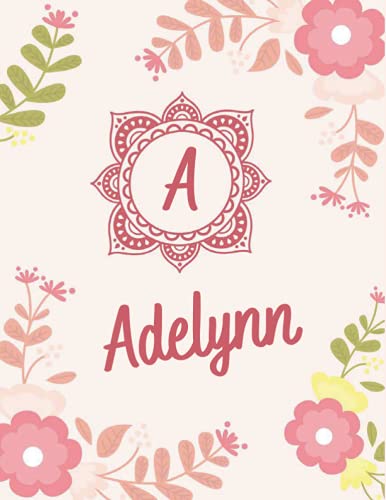 Adelynn: Cute Personalized Name Adelynn Journal Initial Monogram Letter ...