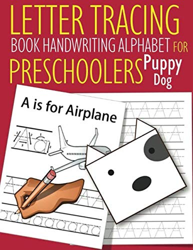 Letter Tracing Book Handwriting Alphabet for Preschoolers Puppy Dog ...