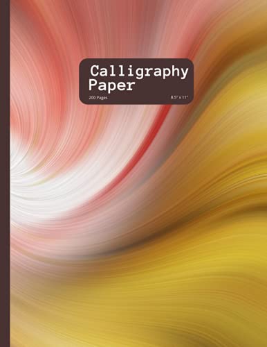 Calligraphy Paper: Unicorn Rainbow shades 200 Sheet Pages: Calligraphy ...