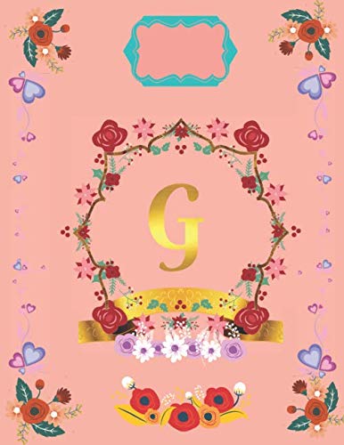 G: Monogram Initial G Notebook, Initial Monogram Letter G Notebook ...