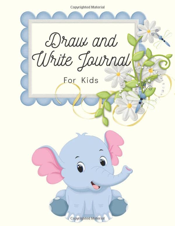 Draw and Write Journal For Kids: Primary Composition Half Page Lined Paper with Drawing Space (8 ...