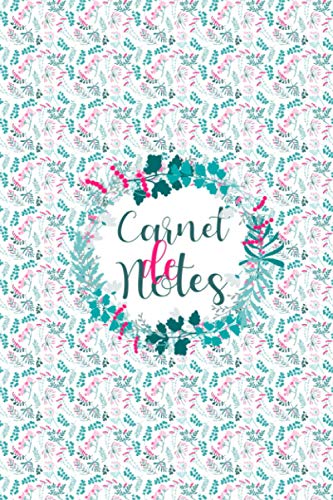 Carnet de notes: Journal de notes ligné, fleurs, printemps, pattern ...