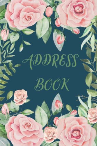 Address Book: Floral Cover Design - Contact Lists with A - Z Tabs for ...