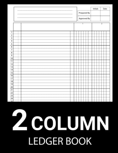 2 Column Ledger Book: Accounting Ledger Book Income and Expense Log ...