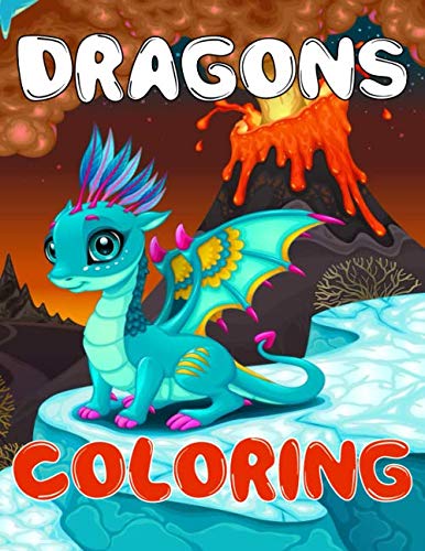 DRAGONS COLORING: fun Activity Book Gift for Kids Ages 3-8, Great Gift ...