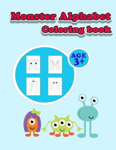 Monster Alphabet Coloring Book: Funny And Cute Alphabet Monster ...
