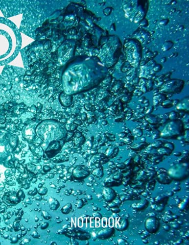 Notebook: Lined Journal - Blue Ocean Bubbles - 120 Pages - by Avendeus ...
