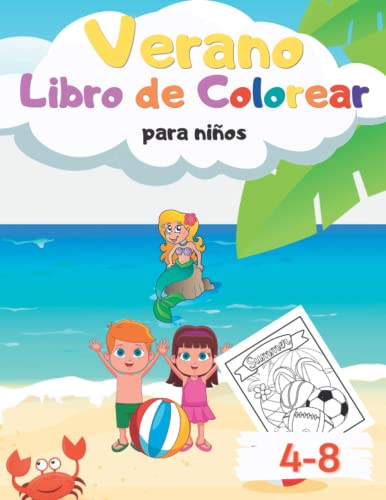 Verano Libro de colorear para ninos: 35 divertidas ilustraciones para ...