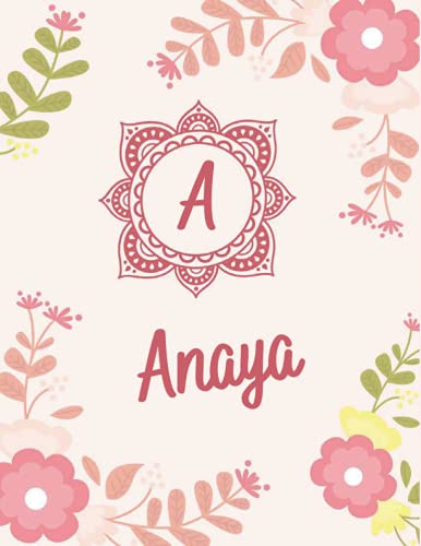 Anaya: Cute Personalized Name Anaya Notebook & Diary Initial Monogram ...